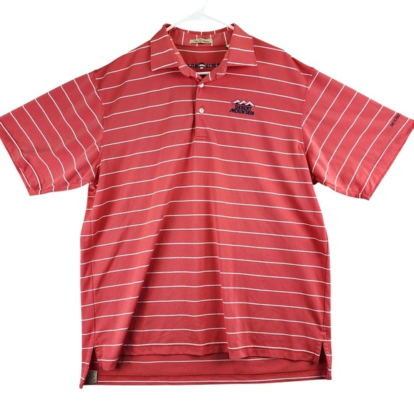 Peter Millar | Shirts | Peter Millar Coral Red Striped Desert Mountain ...